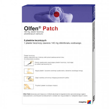Olfen Patch plastry lecznicze 0,14g 5 plastrów | Apteka internetowa Puls